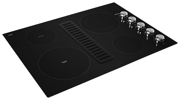 KITCHENAID KCED600GBL 30" Electric Downdraft Cooktop with 4 Elements ...